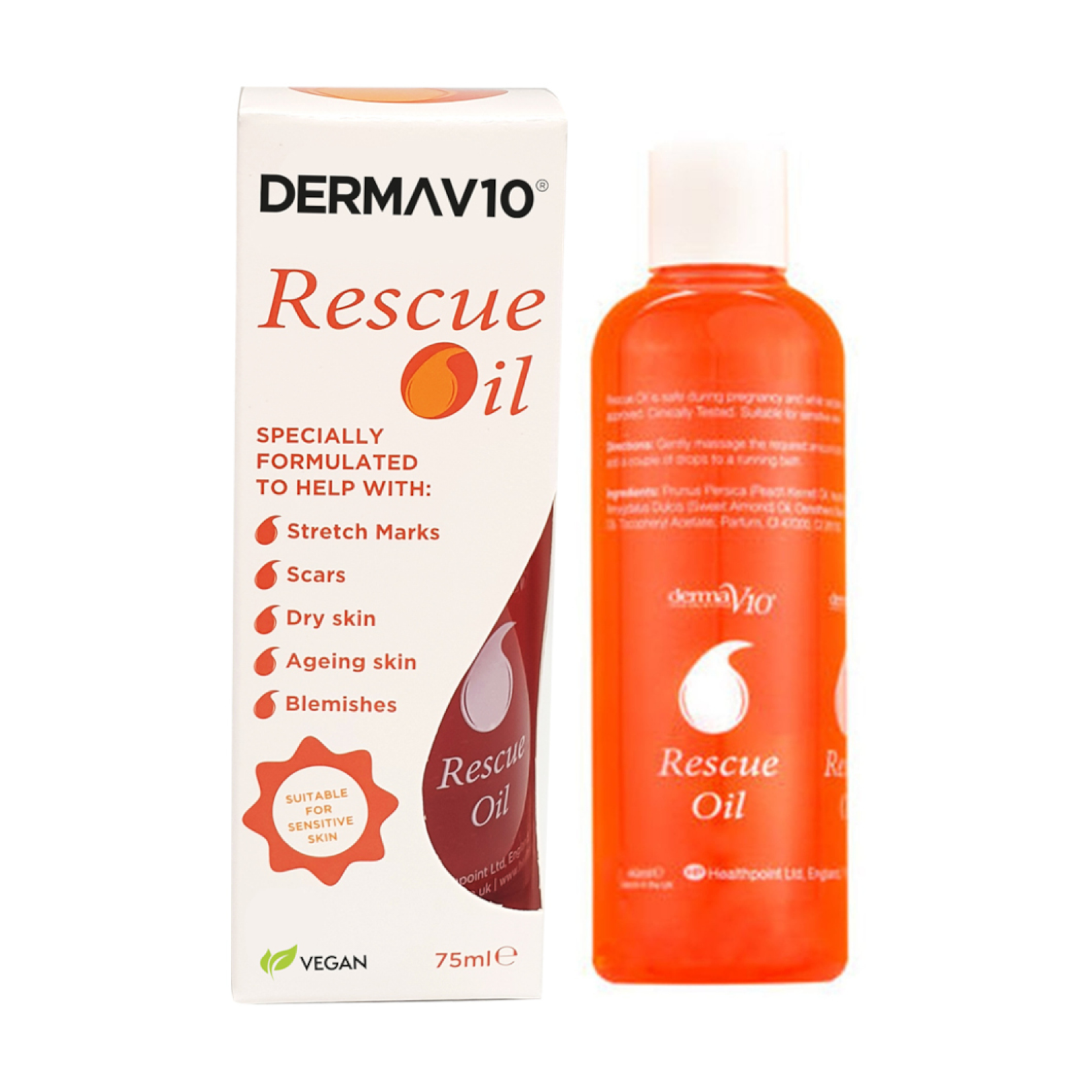 Derma V10 Rescue Oil 75ml – Glow Vault